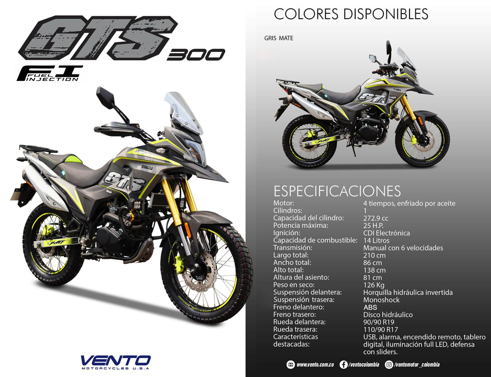 GTS 300 – Vento Motorcycles U.S.A │Colombia